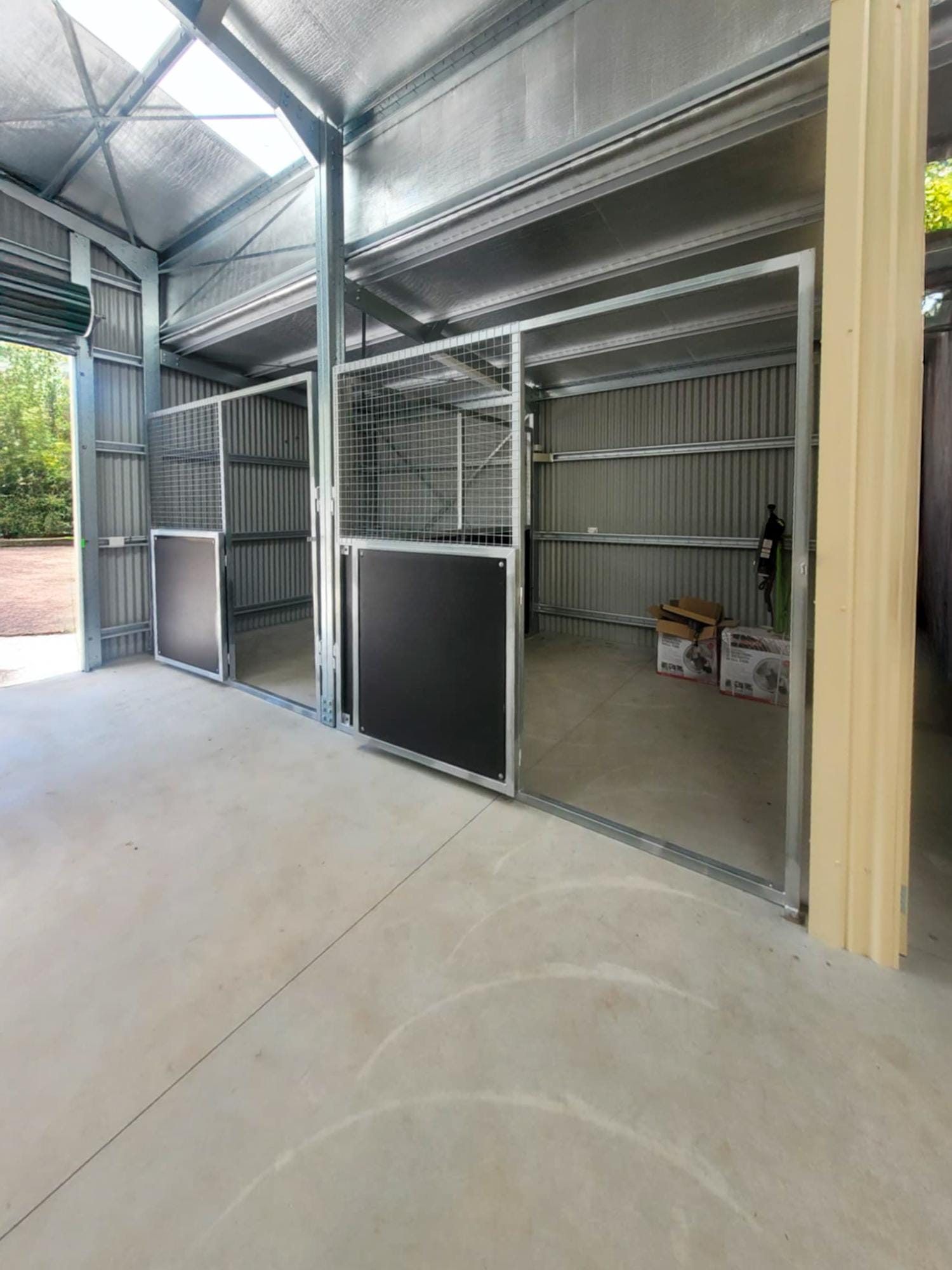 Indoor Horse Stable Retrofit with Breezeway | 4-Bay System